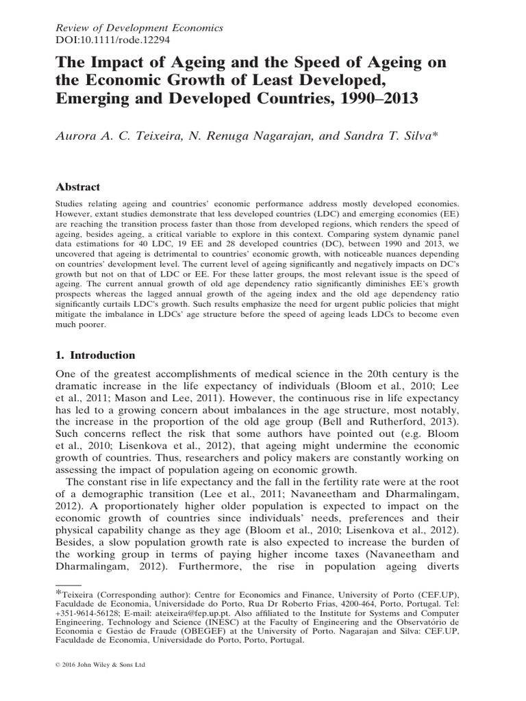 The Impact of Ageing and The Speed of Ageing On TH | PDF