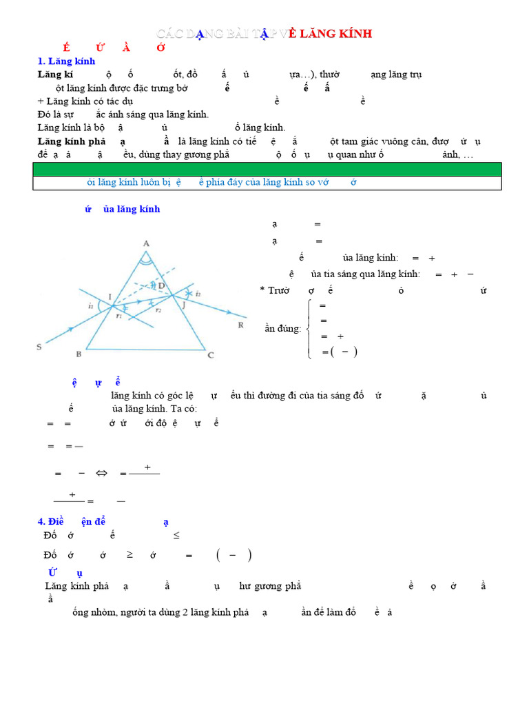 Cac Dang Bai Tap Lang Kinh Vat Li 11 Co Loi Giai | PDF