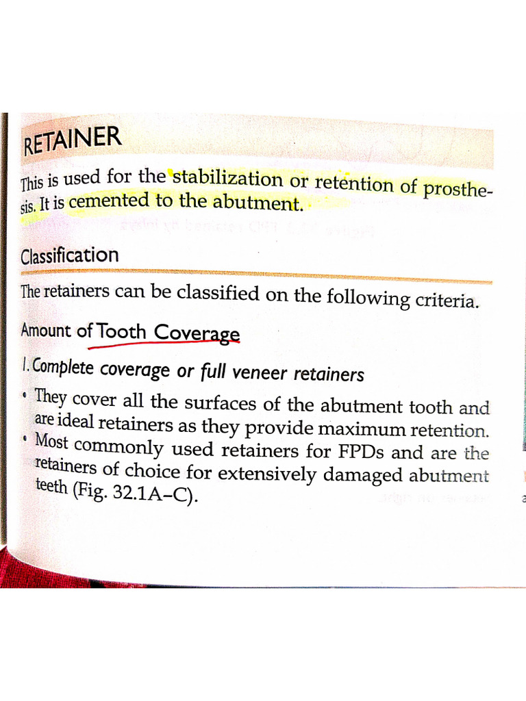 Retainer FPD | PDF