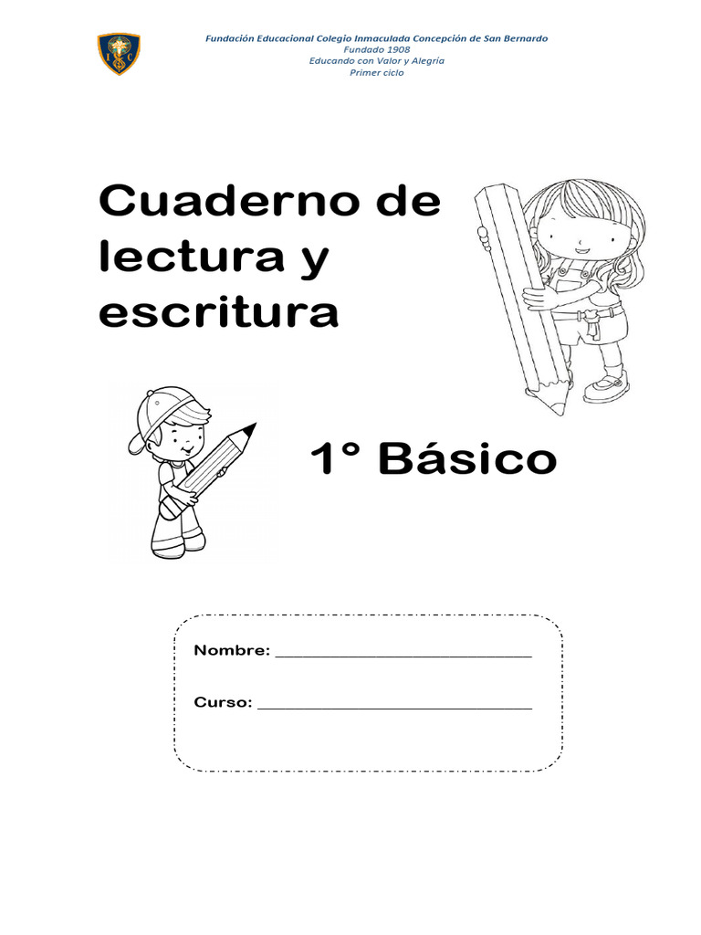 Cuaderno de Escritura 1° Básico | PDF