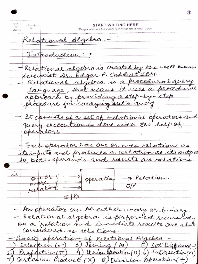 Module 3 - Part2 - Relational Algebra | PDF Module 3 - Part2 - Relational Algebra | PDF