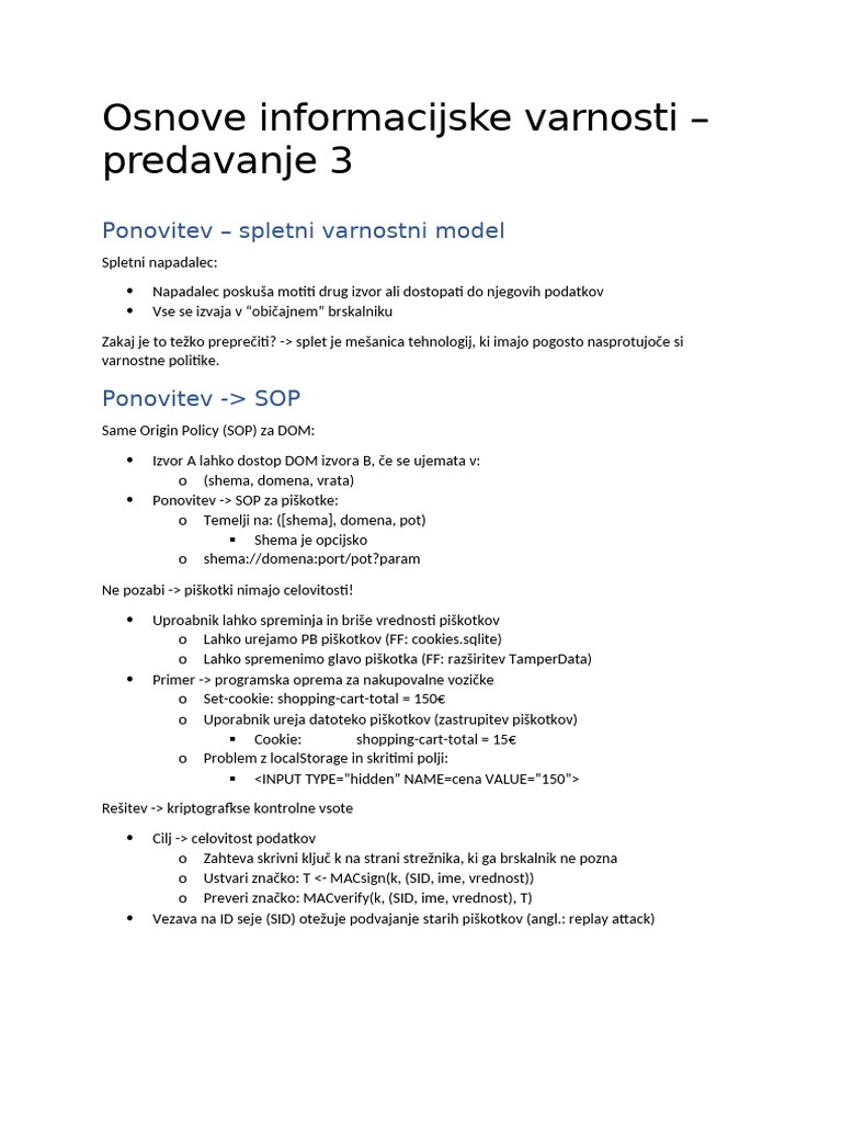 Predavanje 3 | PDF