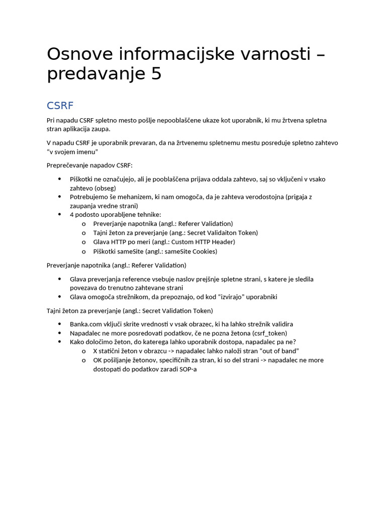 Predavanje 5 | PDF
