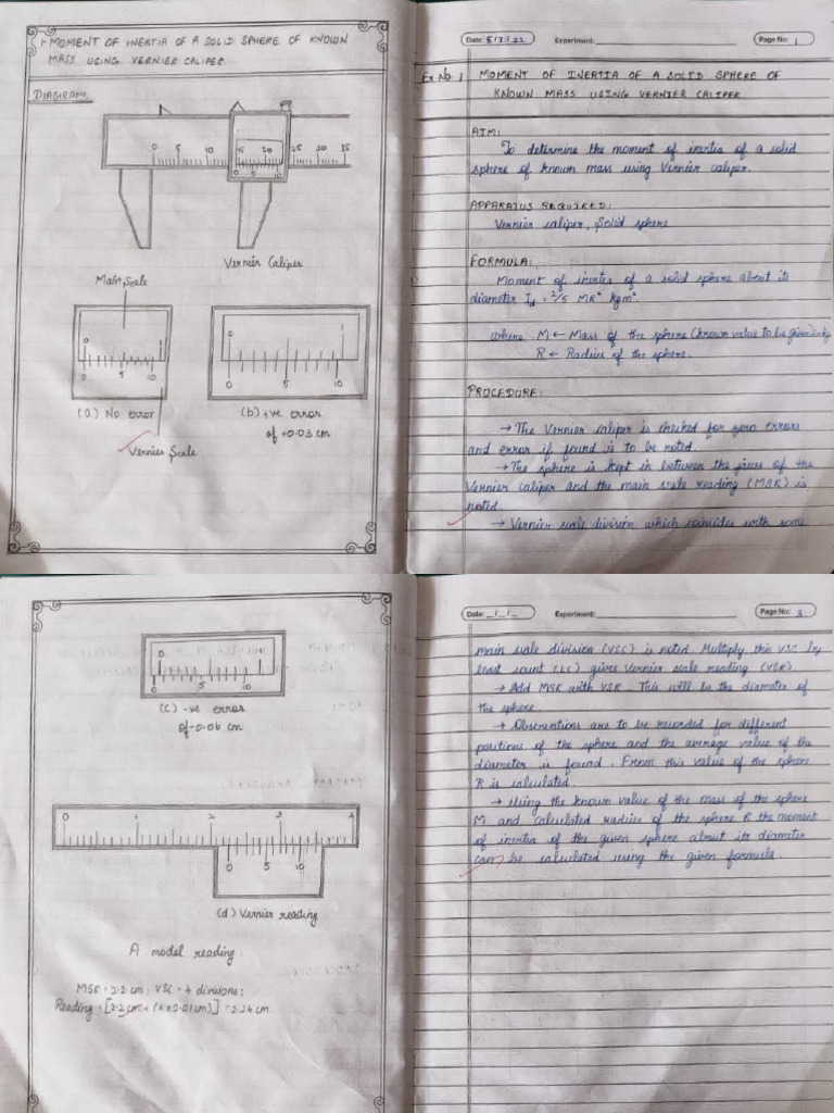 11th Physics Record | PDF