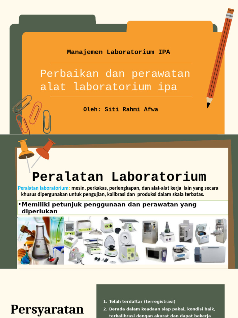 Perawatan Dan Perbaikan Alat Laboratorium IPA (Siti Rahmi Afwa) | PDF