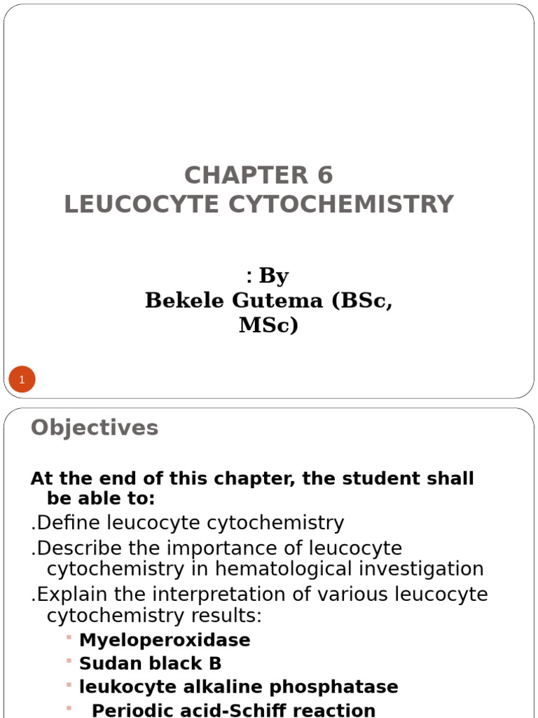 Hema II Chapter 6-Leukocyt Cytochemistry | PDF | White Blood Cell ...