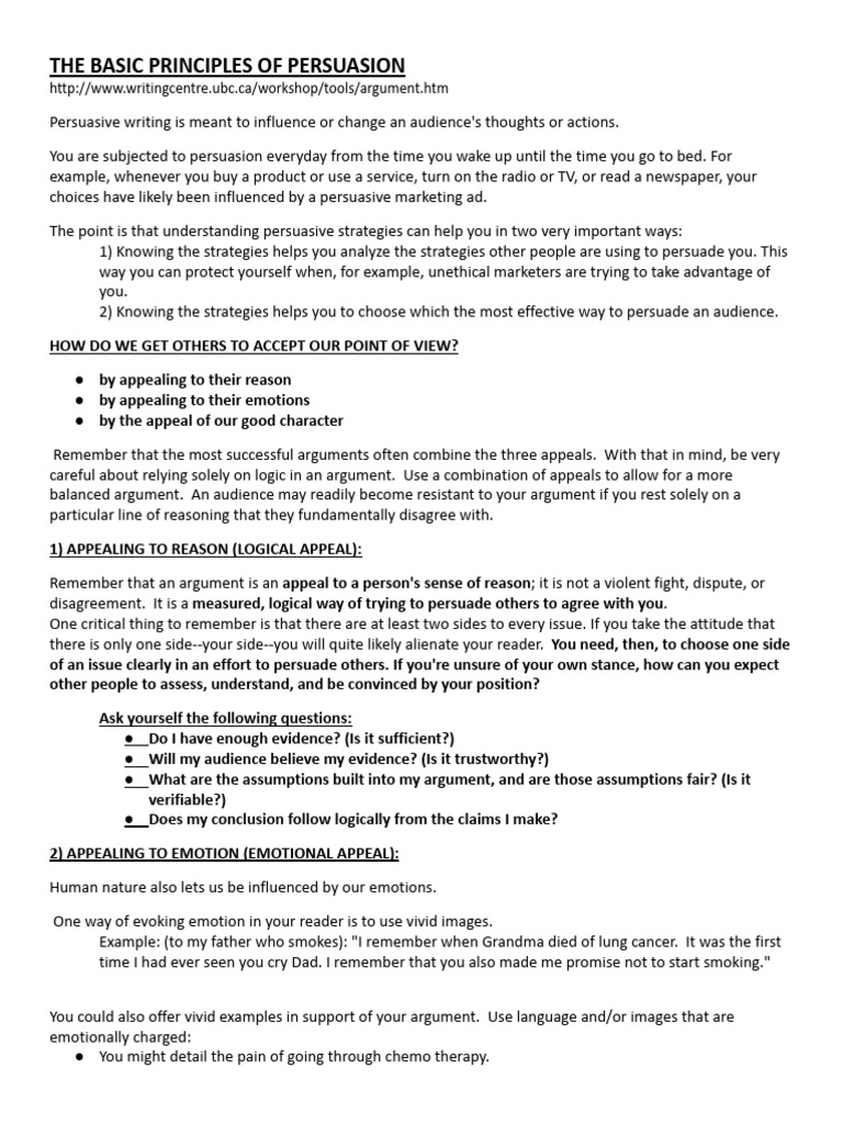 Persuasion Basics LAL | PDF