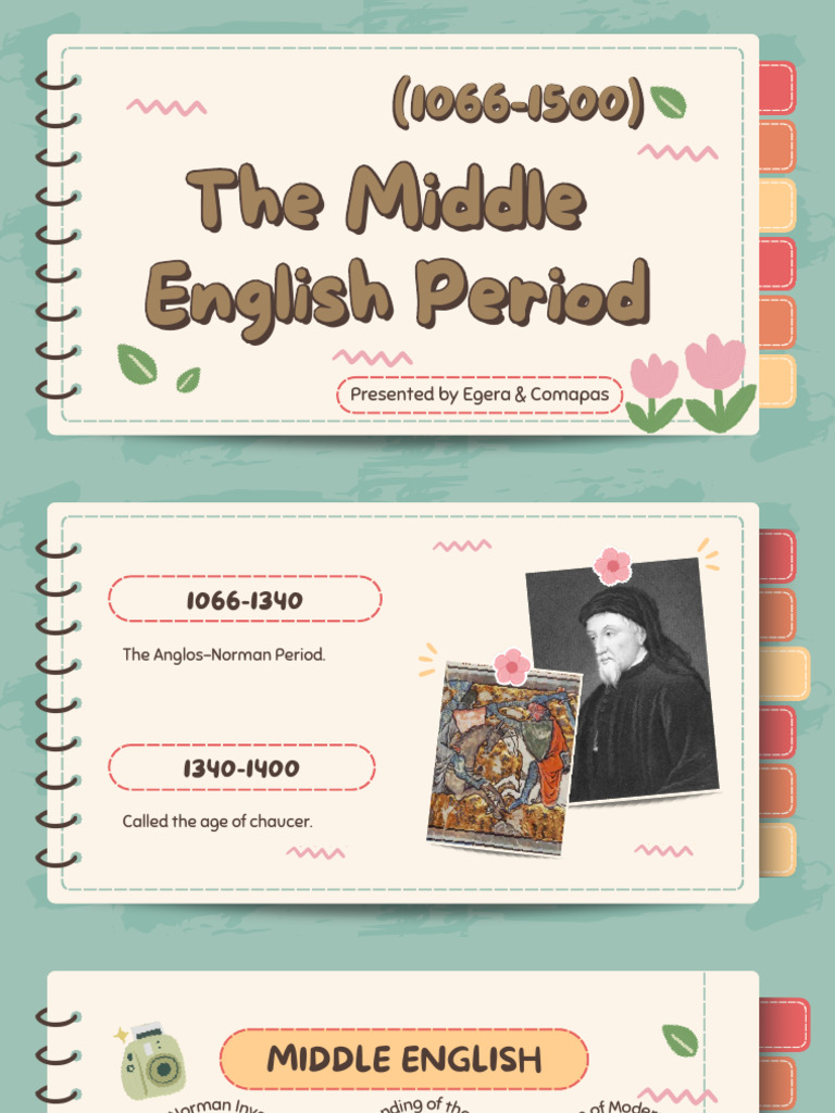 Topic 2 Middle English Period | PDF