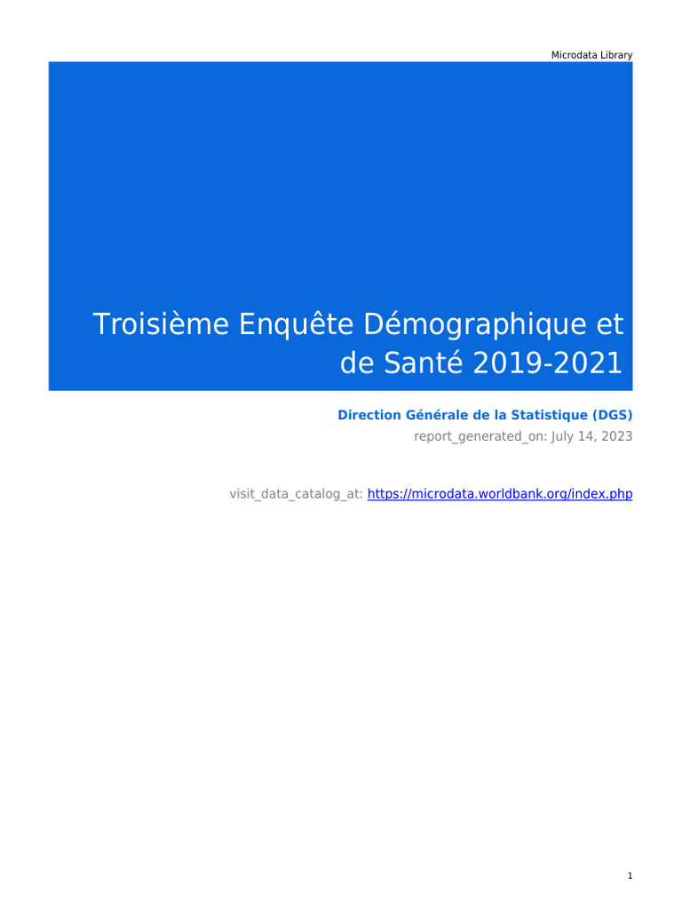 Ddi Documentation English Microdata 5929 | PDF