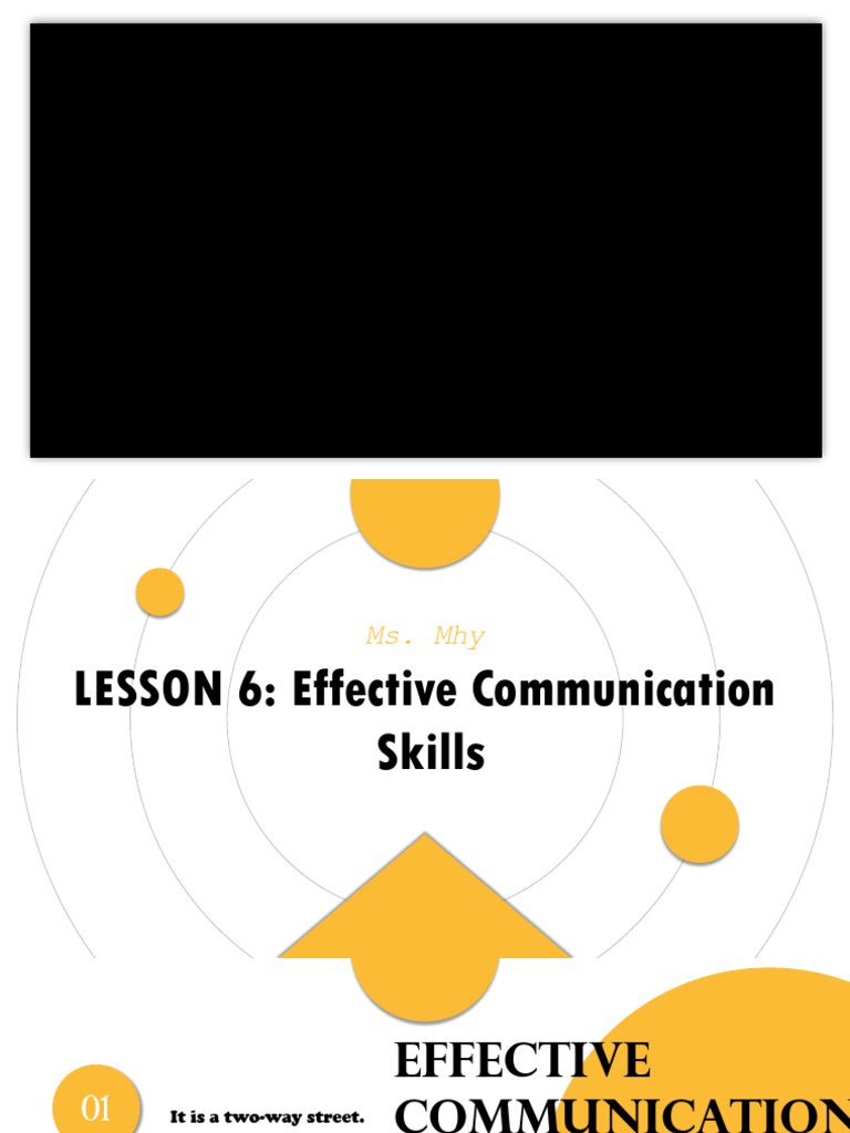 LESSON-6-EFFECTIVE-COMMUNICATION-SKILLS | PDF