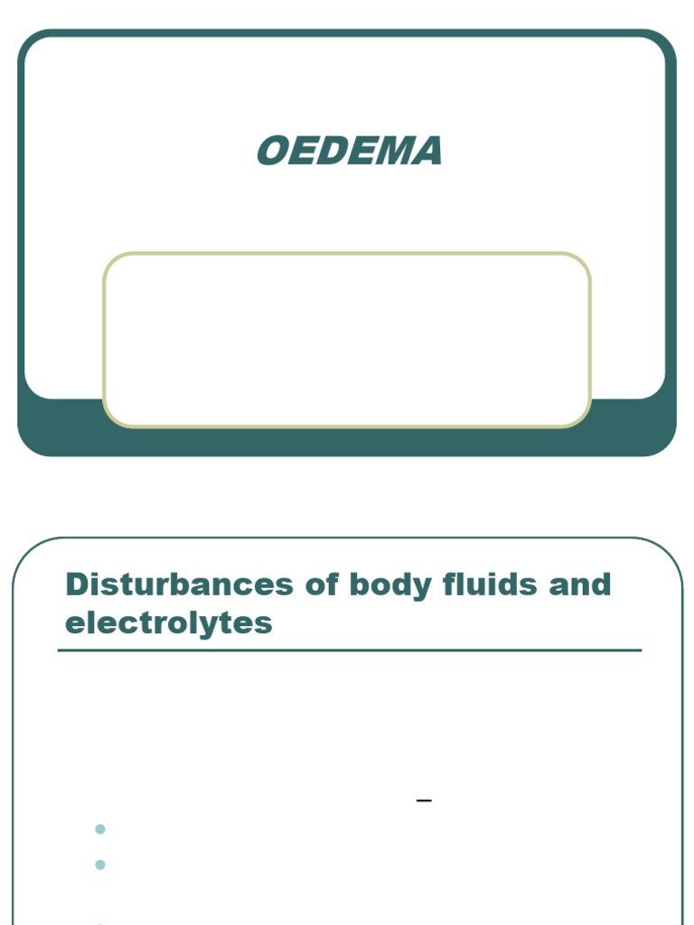 Oedema 24 25 | PDF