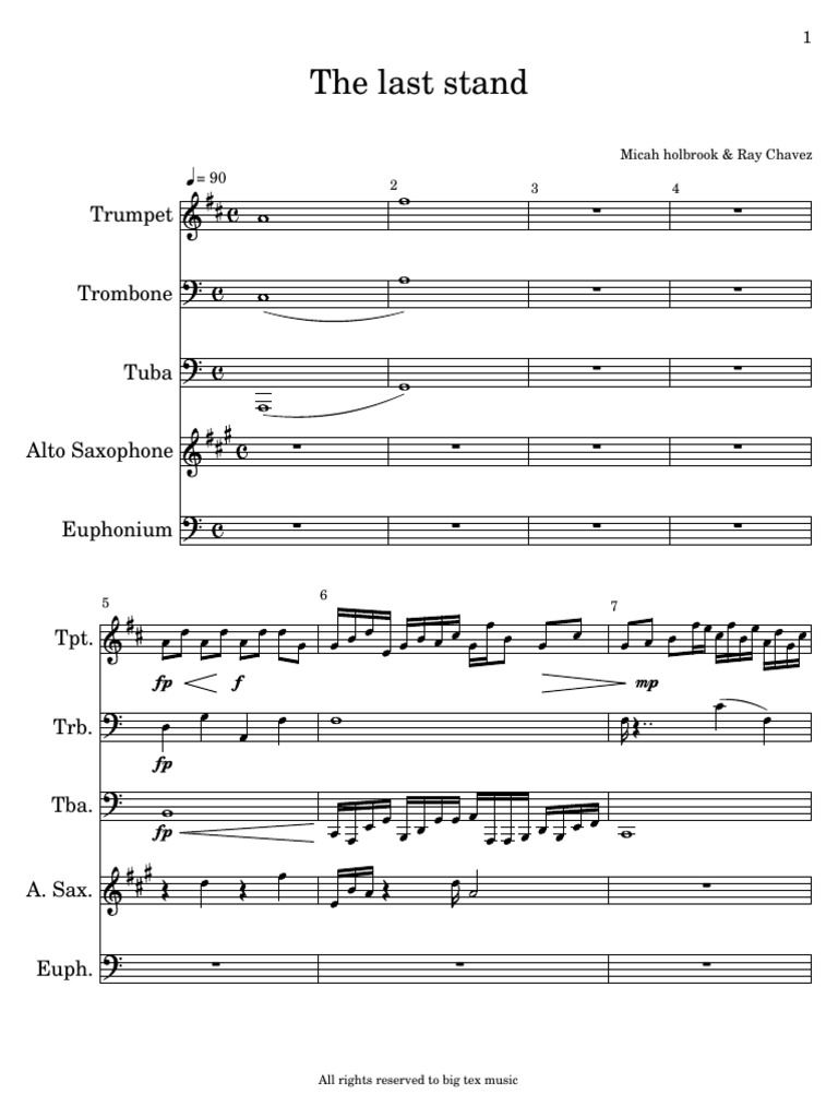 The Last Stand - Trumpet - Trombone - Tuba | PDF