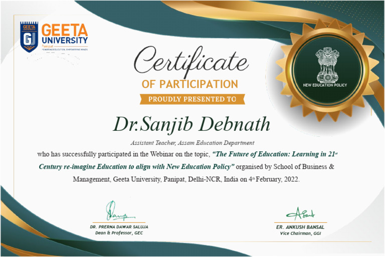 DR - Sanjib Debnath | PDF | Career & Growth