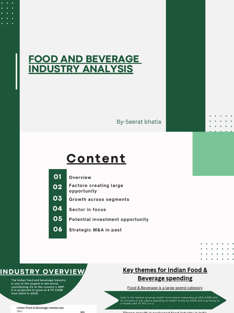F&b industry report | PDF