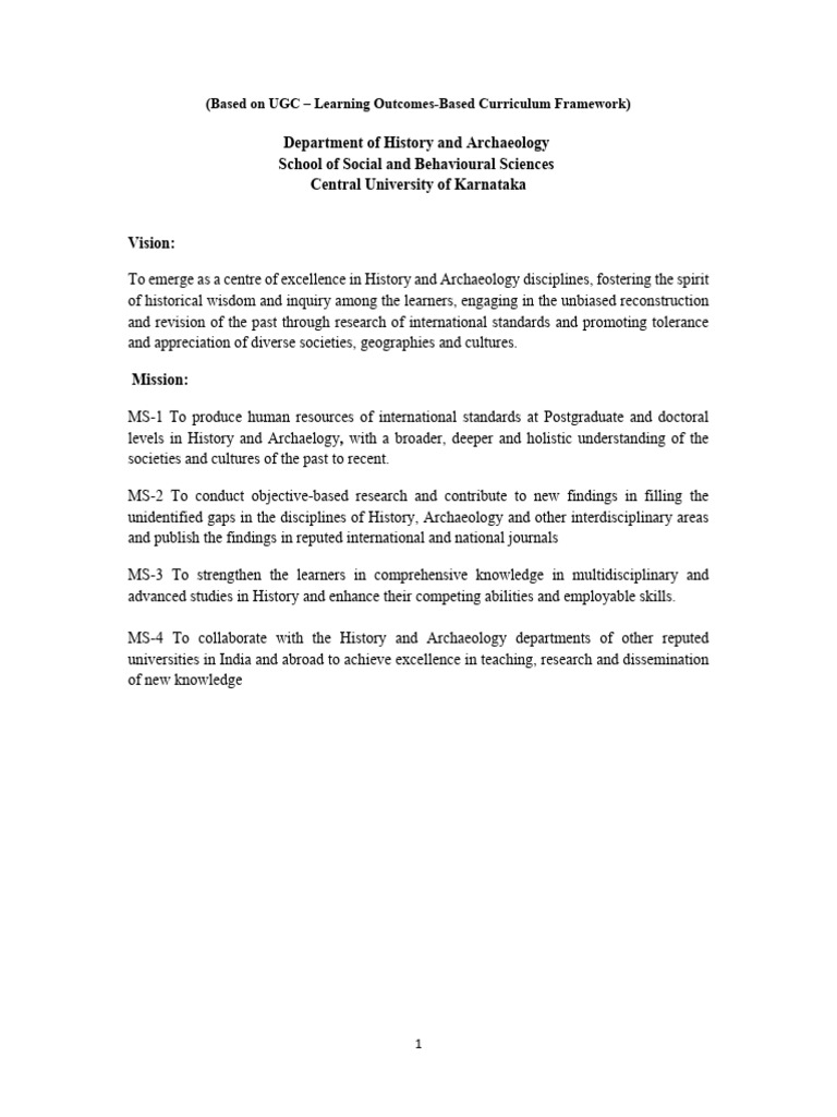 MA History Full Syllabus With LOCF | PDF | Archaeology | Historiography