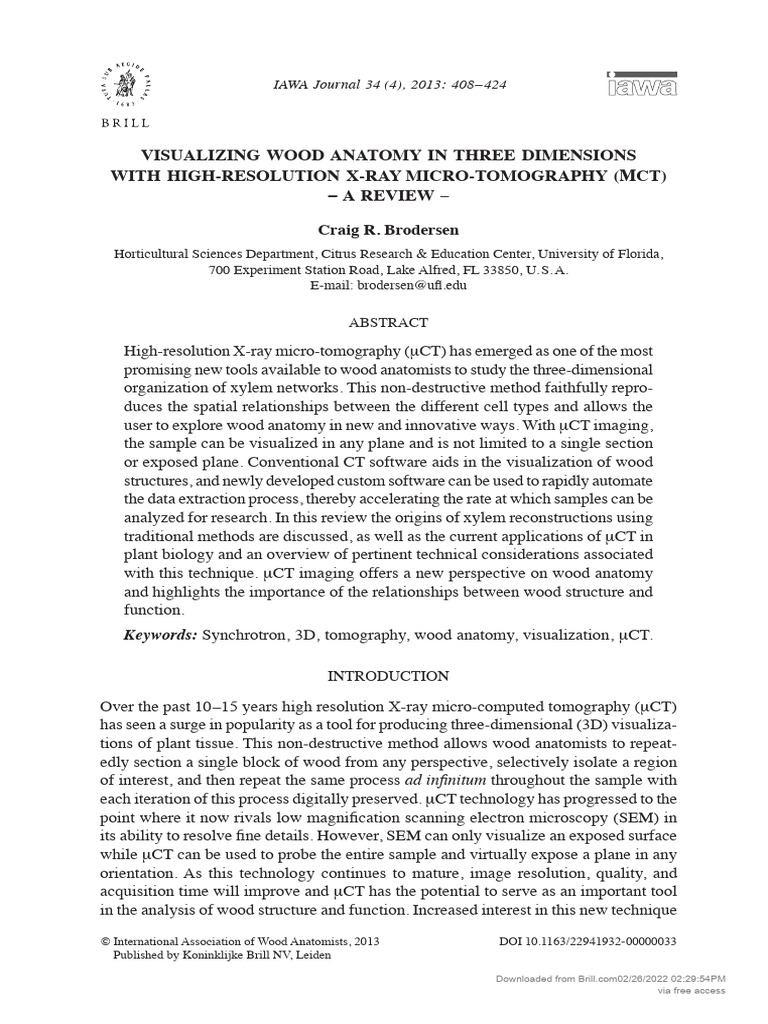 (22941932 - IAWA Journal) Visualizing wood anatomy in three dimensions ...