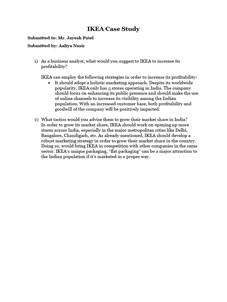 IKEA Case Study | PDF