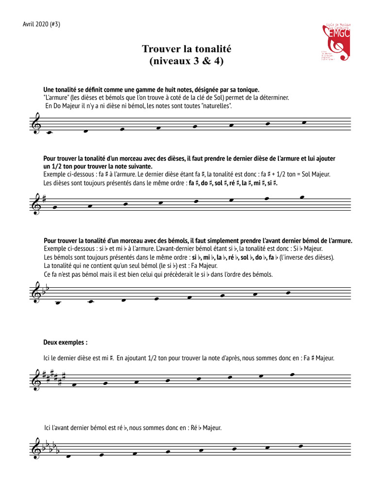 3 Niveaux 3 4 Trouver La Tonalite | PDF