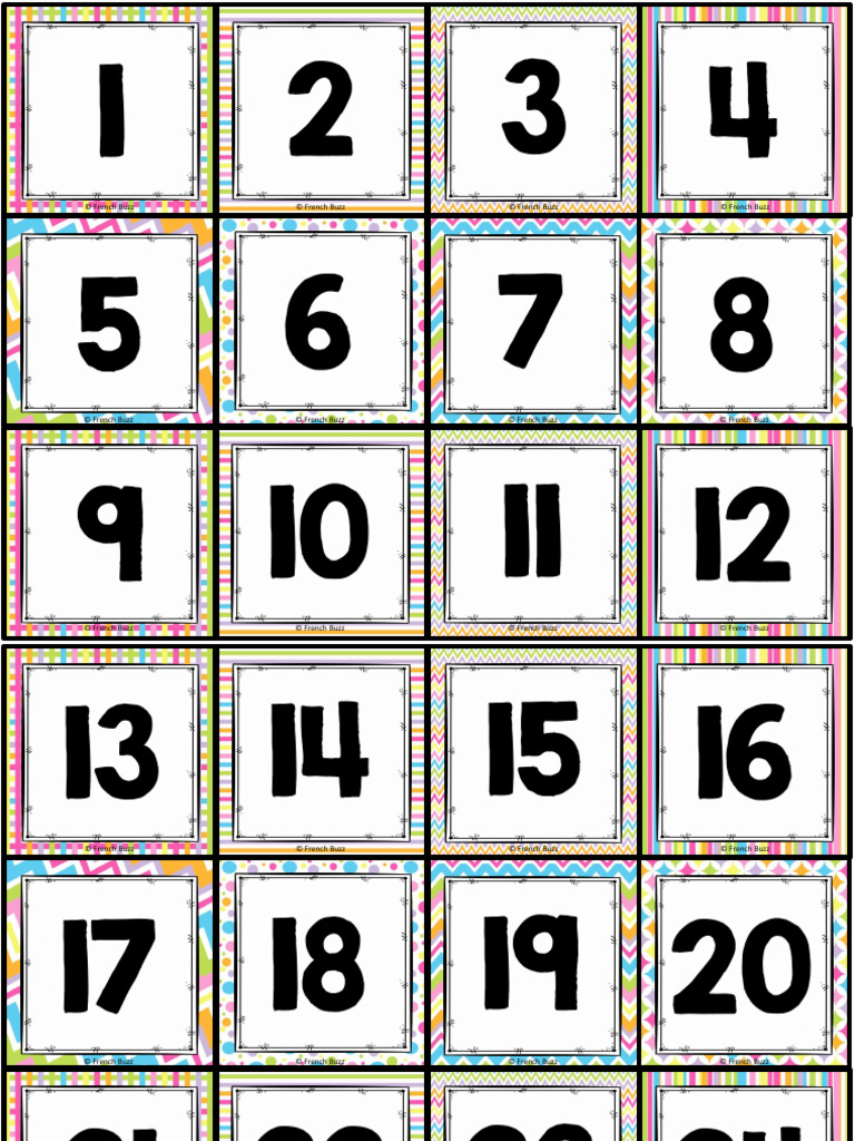 Num Ros 1-100 Format 2 | PDF