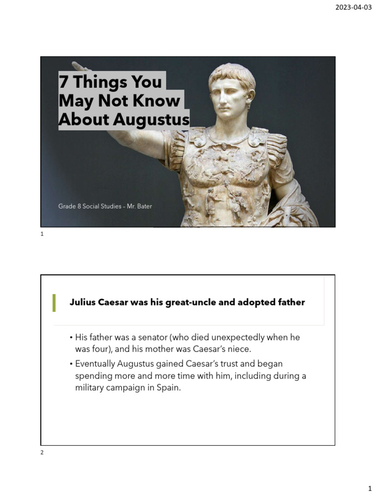 Augustus - Slides Print | PDF