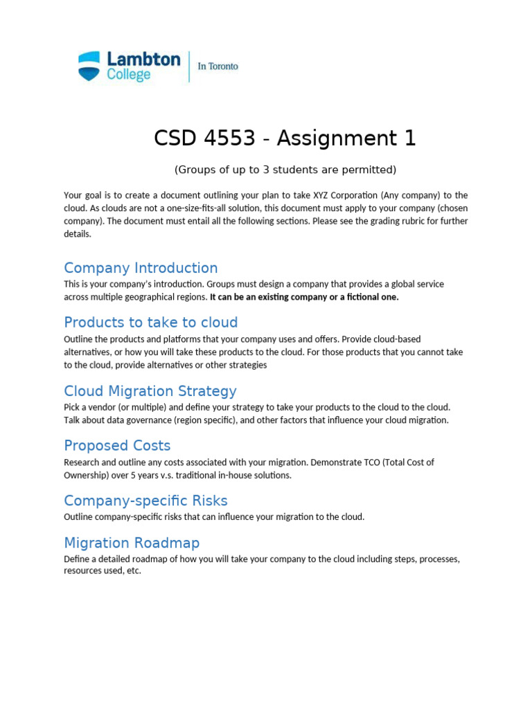 CSD 4553 Assignment 1 | PDF