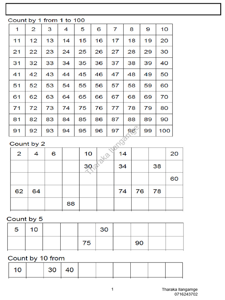 Grade 3 Work Sheet 1 | PDF