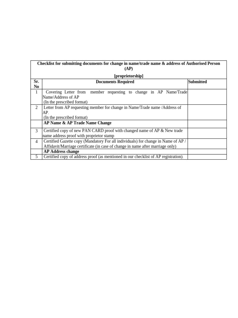 Nse Bse Address Change Format New Format | PDF