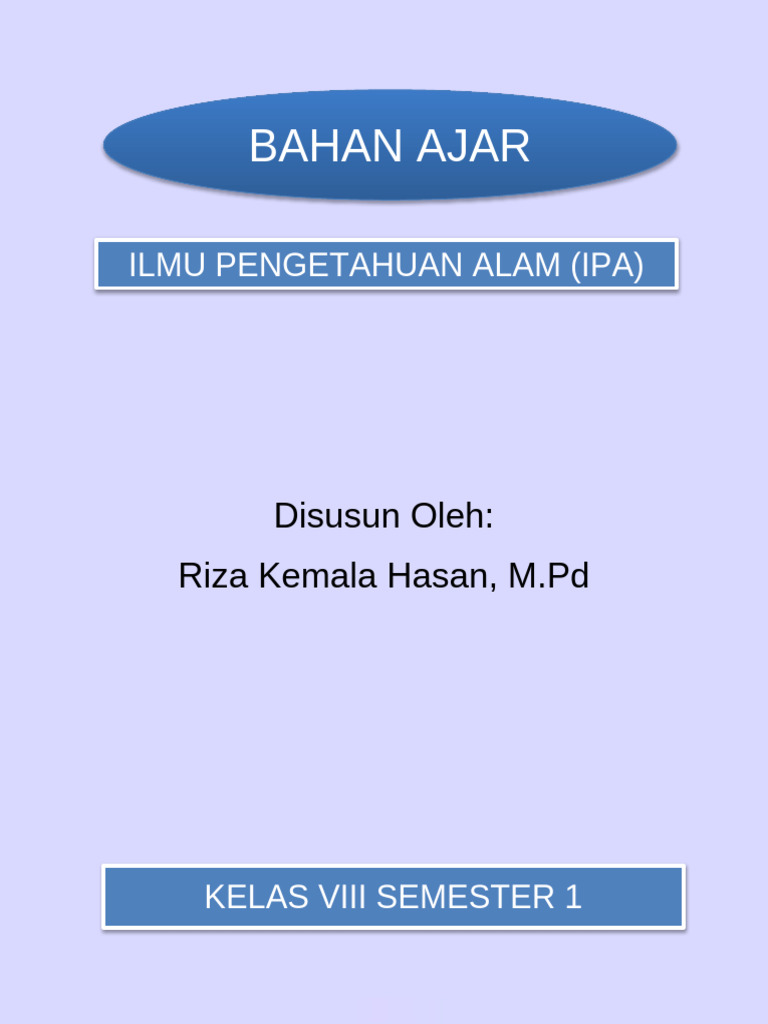 Cover Bahan Ajar IPA 8 | PDF