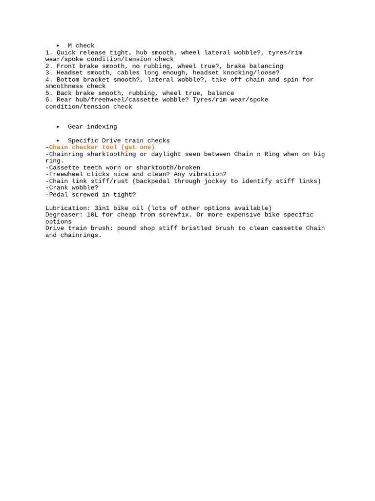 Basic Bike Maintenance | PDF