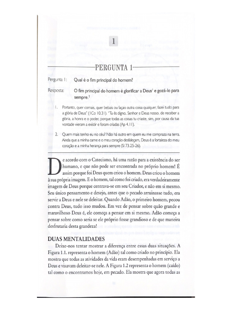 Cometários Do Breve Catecismo de Westminster - Pergunta 1 - Qual o Fim Principal Do Homem | PDF