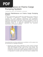 Framo Pumps: Operation and Maintenance Manual With Spare Parts List | PDF