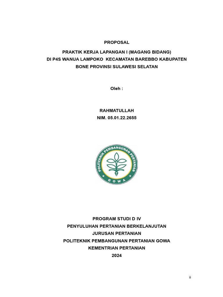 Proposal Rahmatullah | PDF