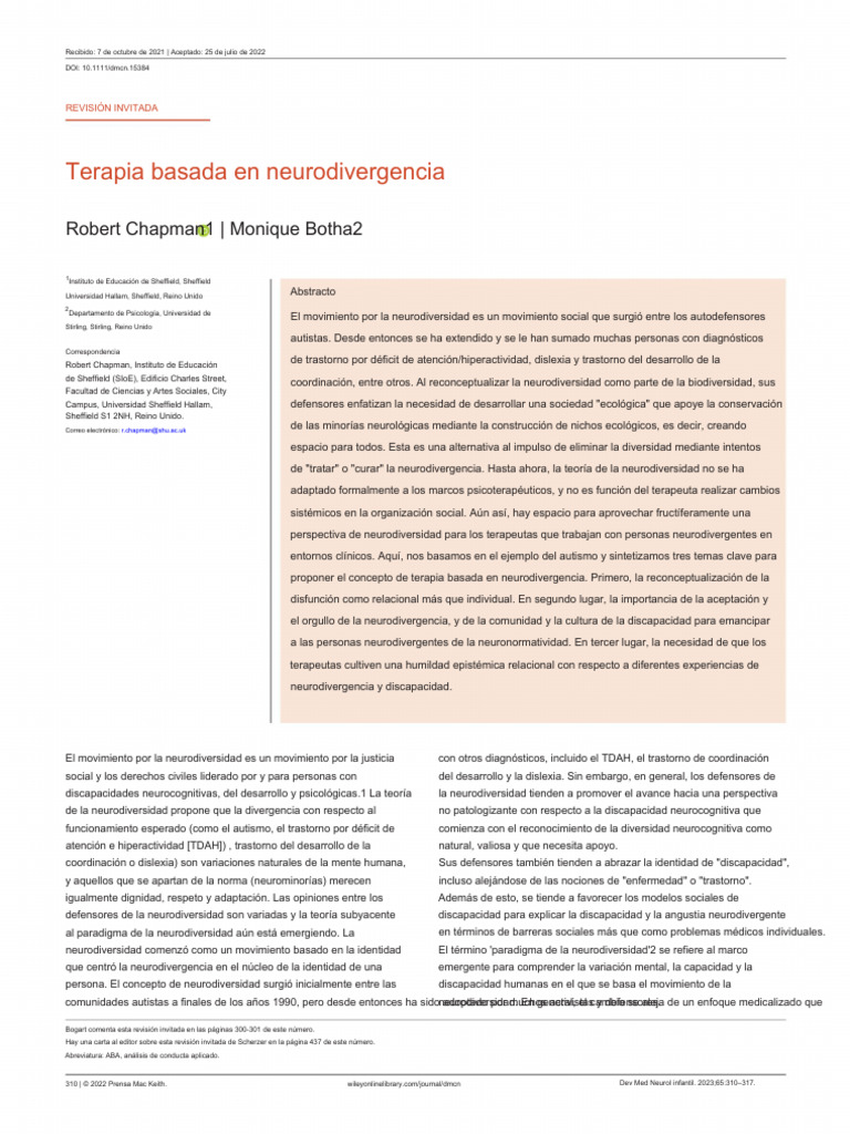 Neurodivergence-Informed Therapy | PDF
