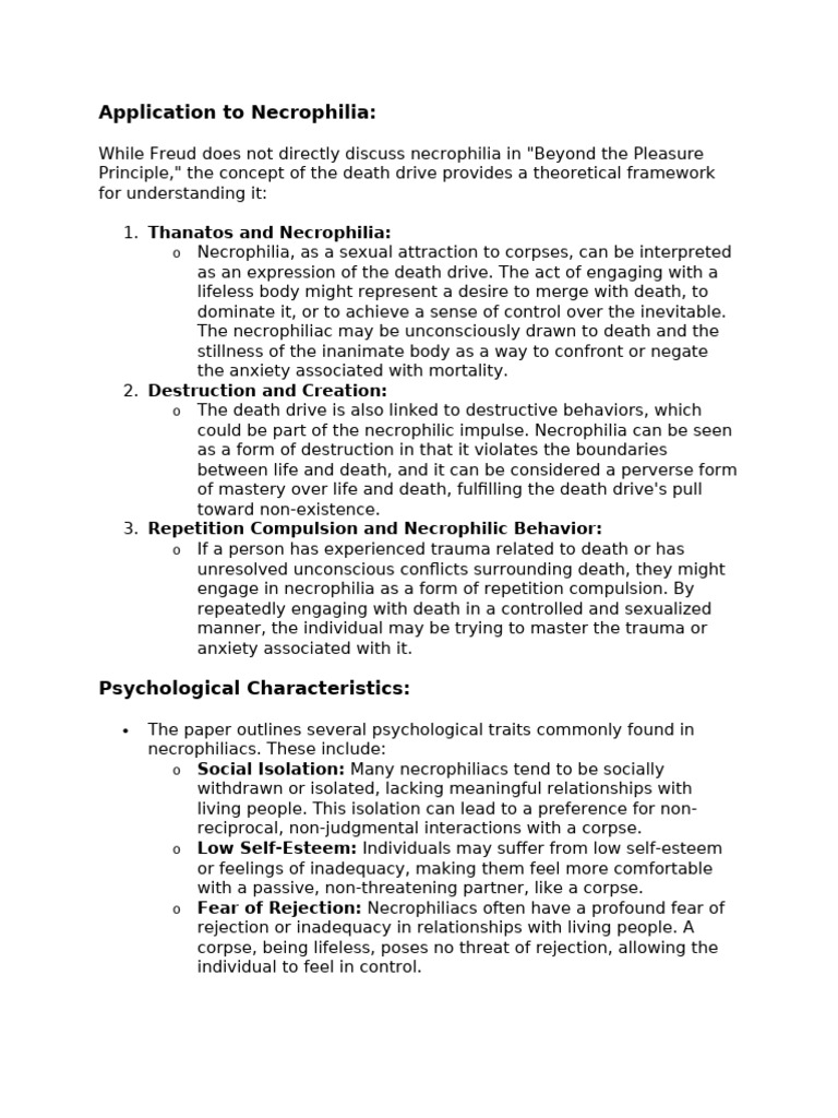 Application To Necrophilia | PDF