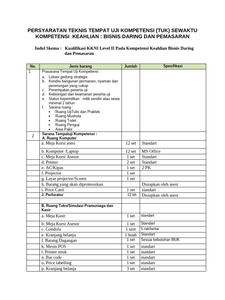 PERSYARATAN TUK BDP | PDF