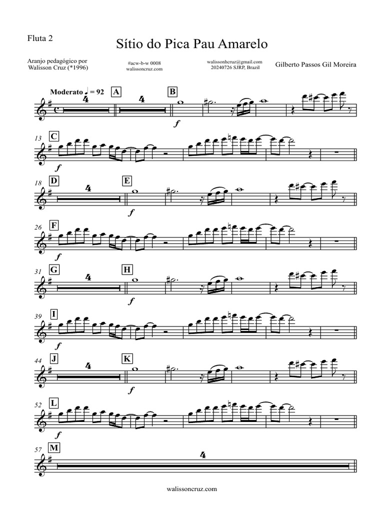 Sítio Do Pica Pau Amarelo Flauta 2 | PDF