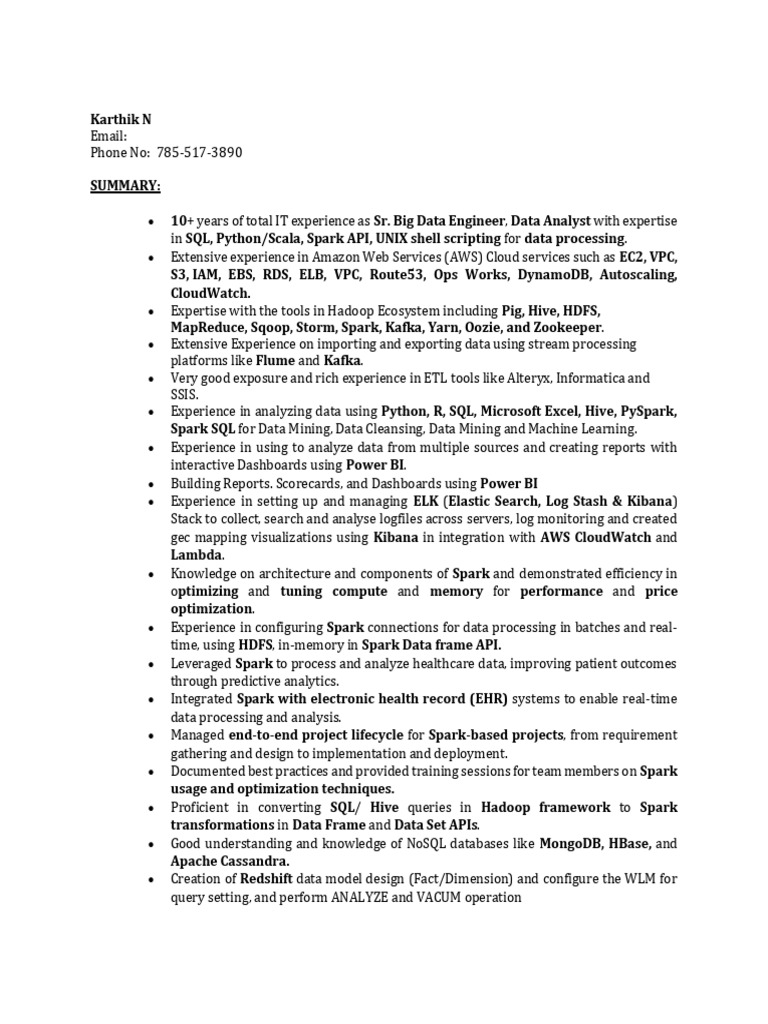 Karthik MResume | PDF