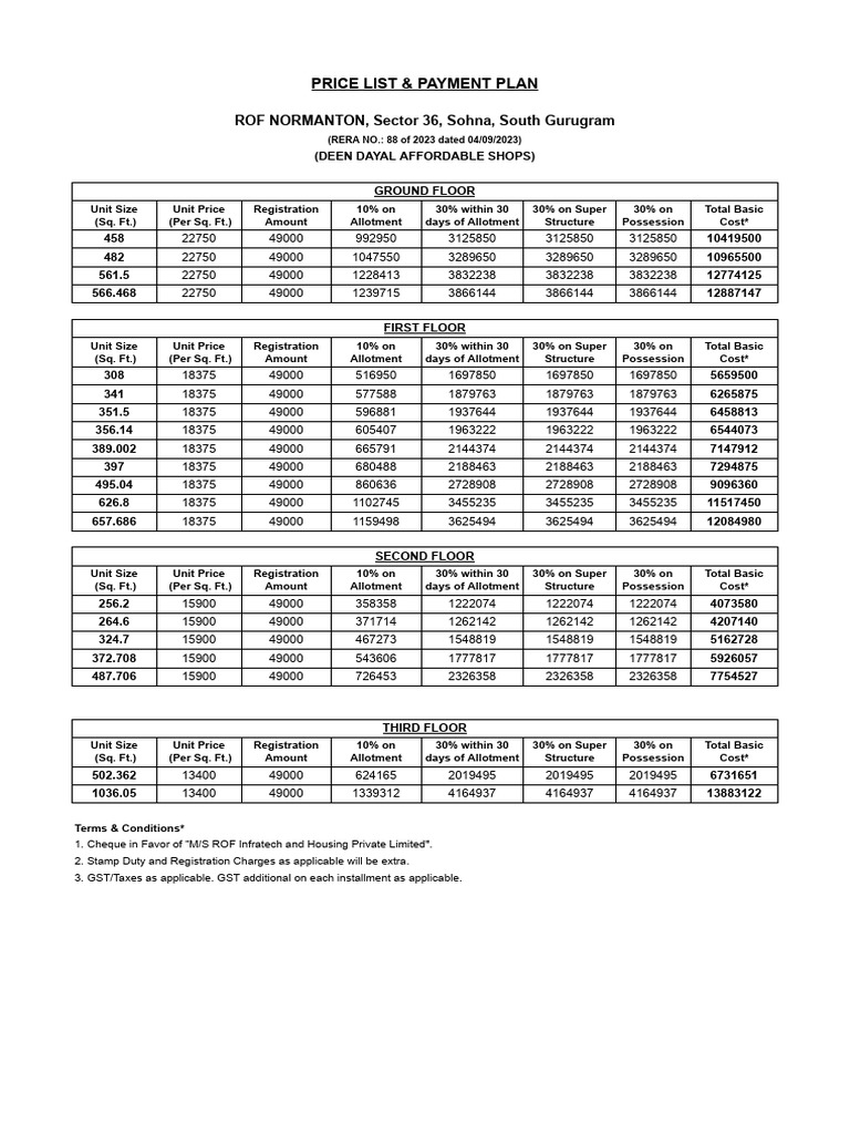 price-list-plan | PDF