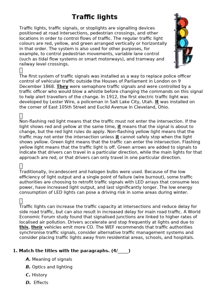 Traffic Lights | PDF