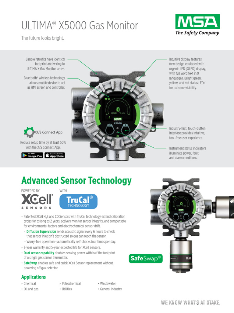 Ultima X5000 Gas Monitor Data sheet-EN | PDF