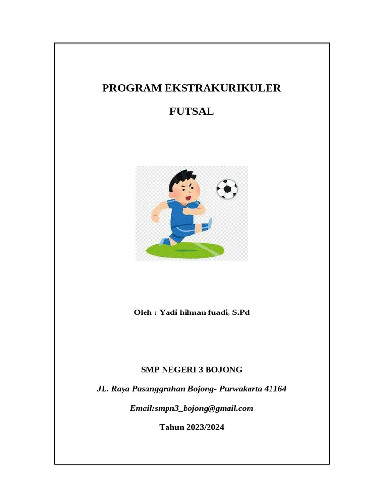 Program Kerja Eskul Futsal | PDF