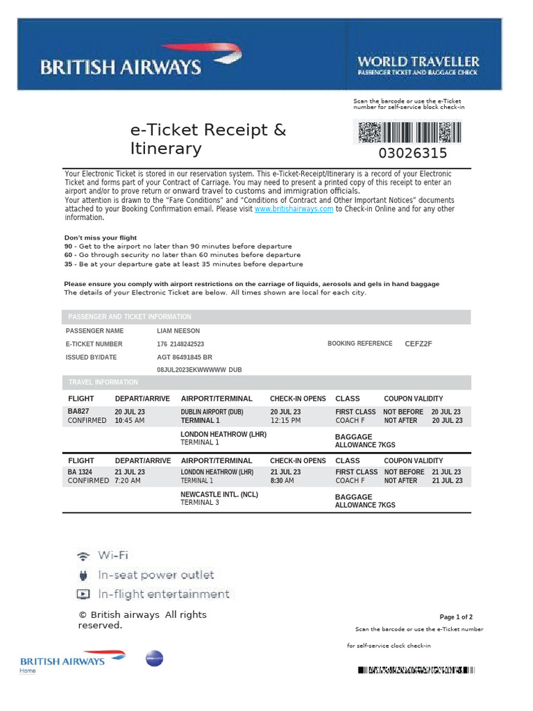 British Airways Booked | PDF