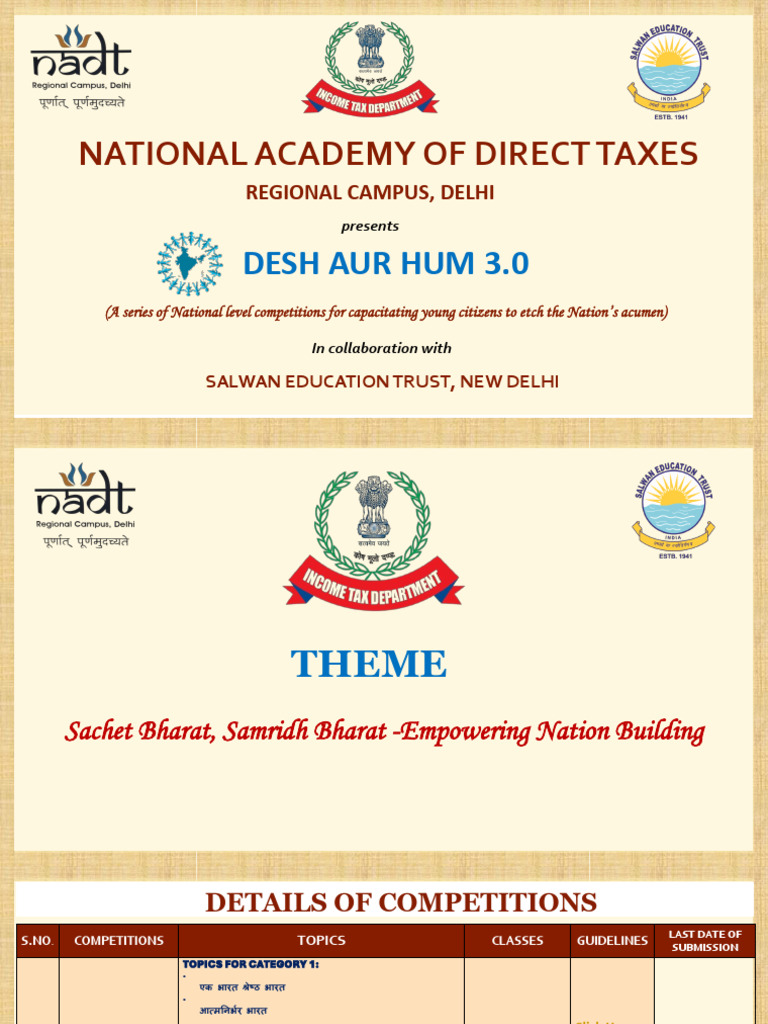 Event Details-NADT - Desh Aur Hum 3.0 | PDF