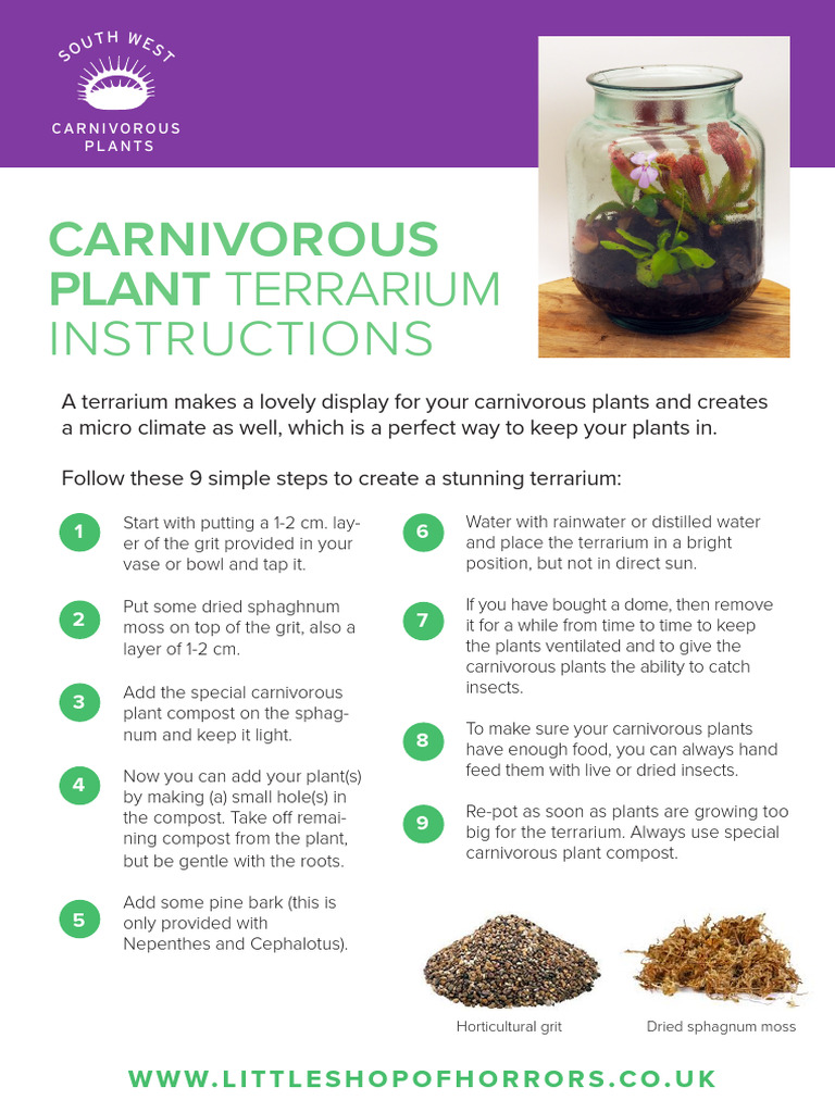 Terrarium Kit Instructions | PDF | Home & Garden