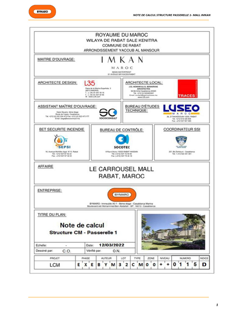 Lcm-Exe-Bym-32-Cm-00-0115-D - Note de Calcul - Structure CM ...