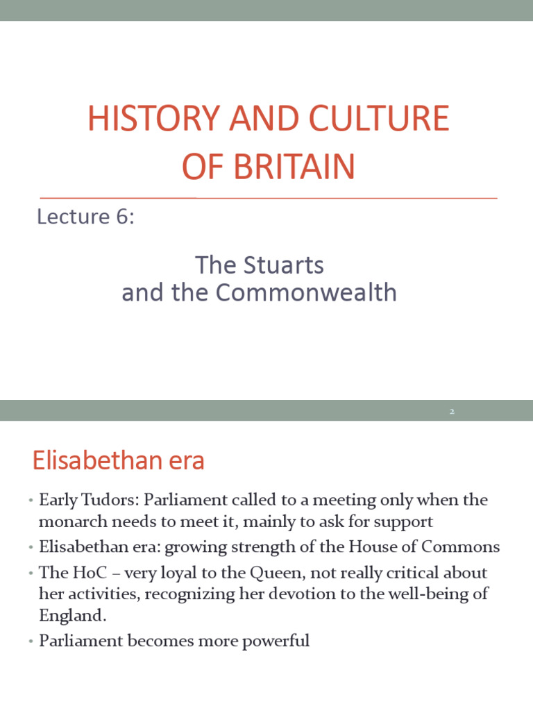 History Winter 6. The Stuarts and The Commonwealth | PDF