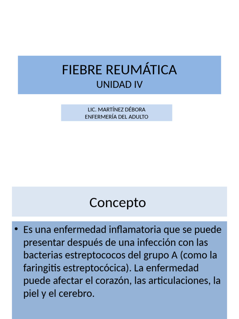 Fiebre Reumatica | PDF