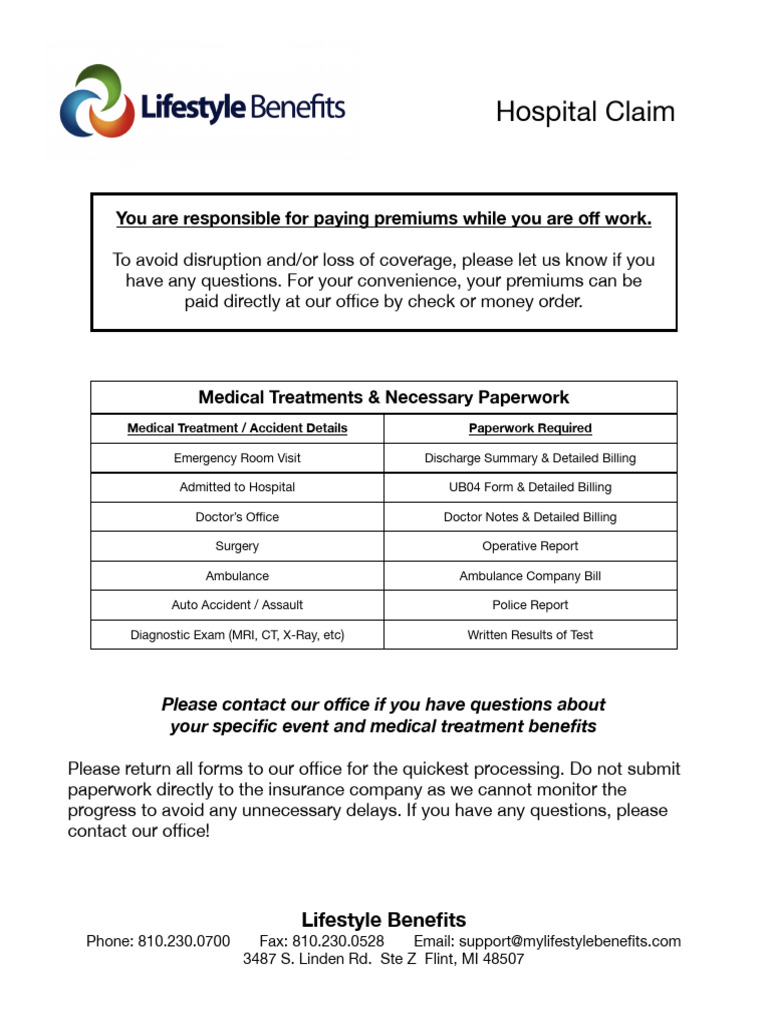 Hospital Stay Claim Submission Guide | PDF | Fraud | Finance & Money ...
