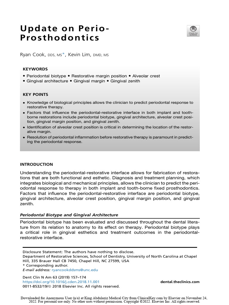 Perio Prostho Article | PDF