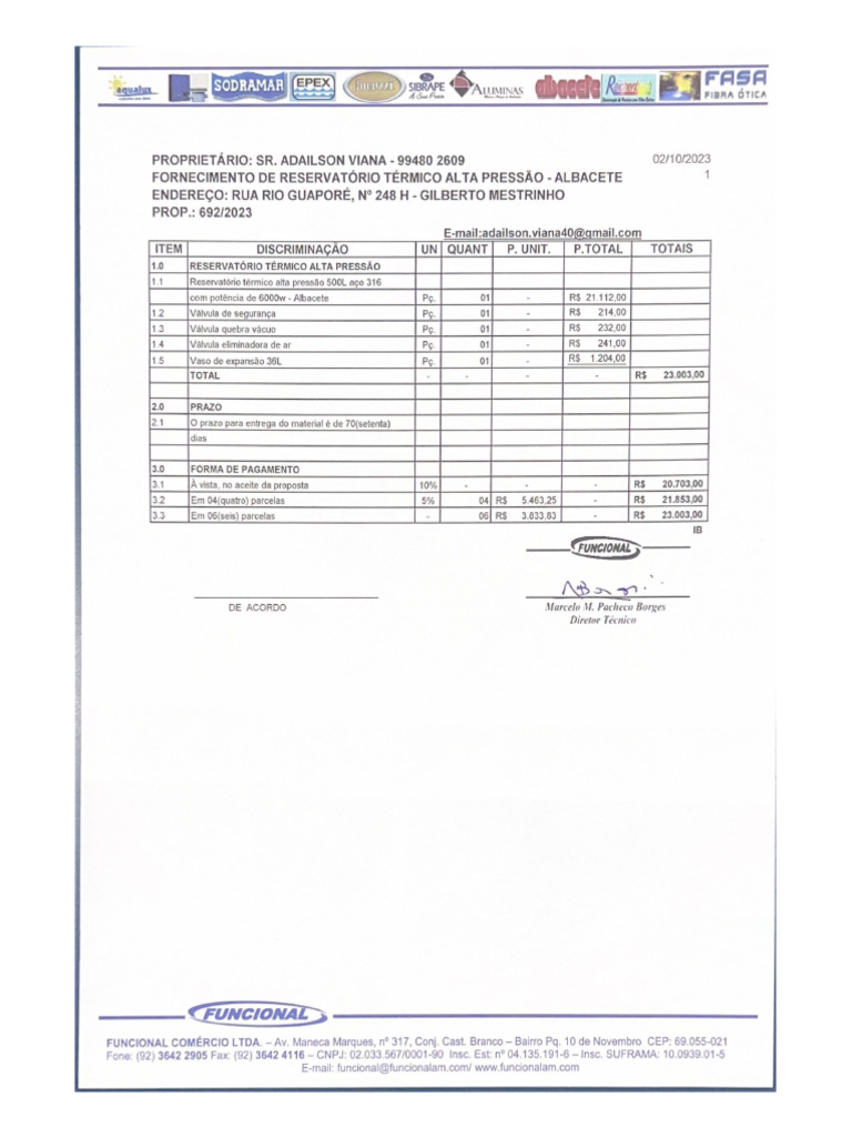 Boiler 500L Albacete | PDF